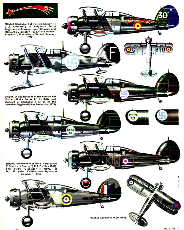 Gloster Gladiator (98+) Page 17-960