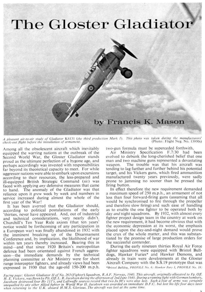 Gloster Gladiator (98+) Page 03-960